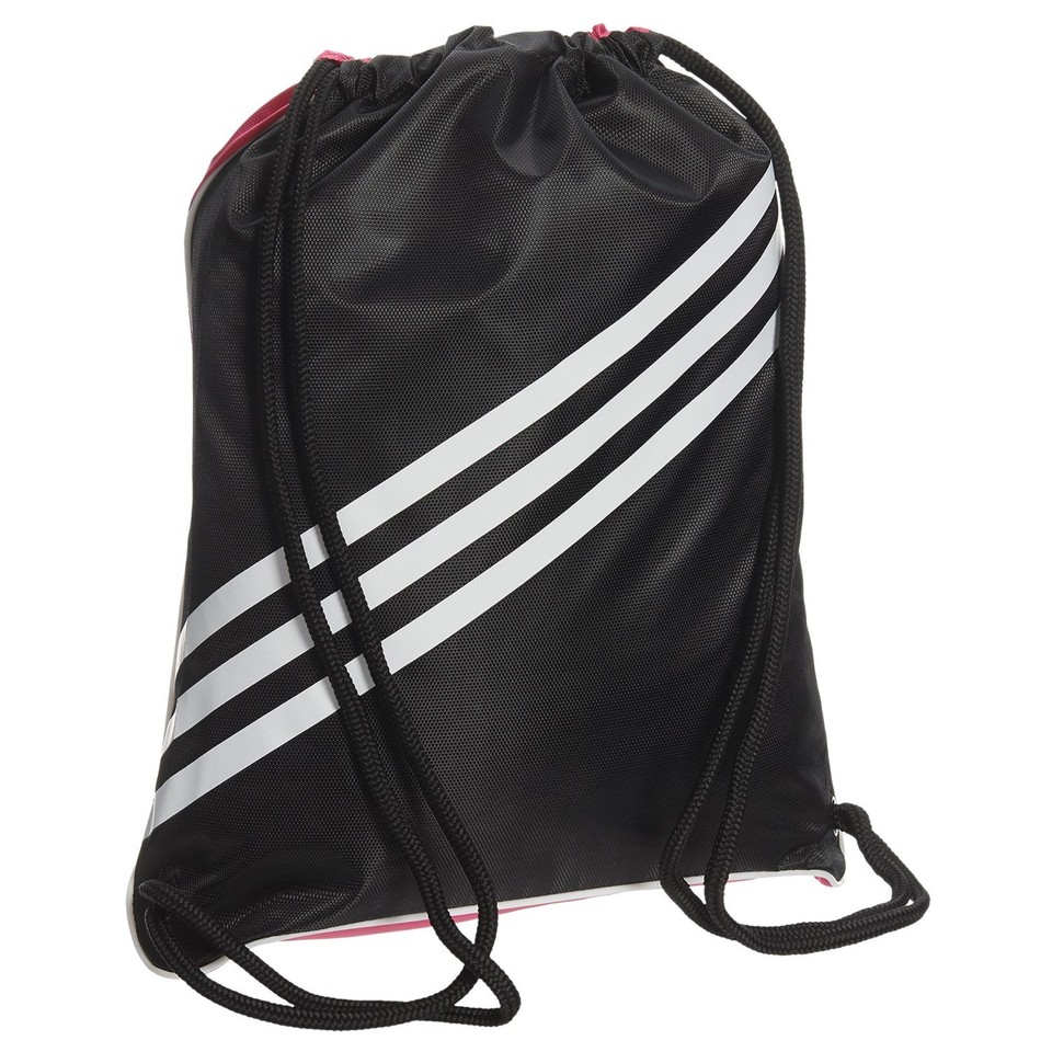 adidas REVERSIBLE 3-Stripes Drawstring Backpack Sports Sackpack 14" x ...
