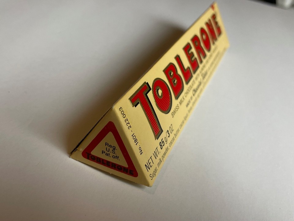 1980's TOBLERONE Chocolate Candy Bar wrapper box vintage food packaging ...