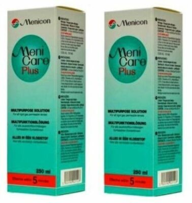Meni Care Menicare Plus Twin Pack 2 x 250ml Menicon for hard rgp ...