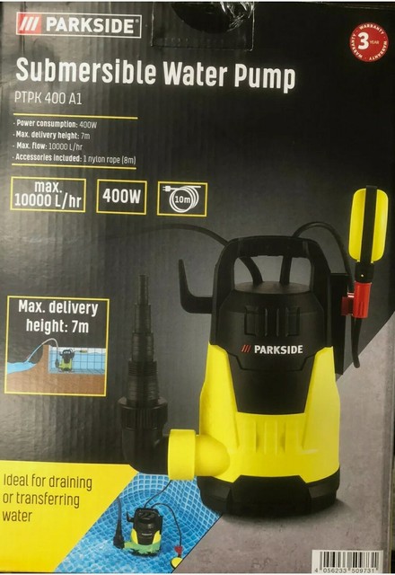 Parkside Tools 400w Portable Submersible Water Pump for sale online | eBay