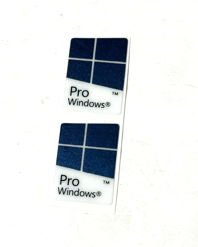 2 Pcs Windows Pro Sticker Label Notebook Desktop Computer 16mm x 22mm ...