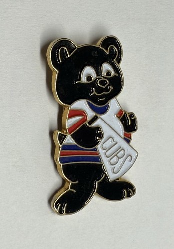 MLB Chicago Cubs Baseball Cubby Black Bear Lapel Pin (P79) | eBay