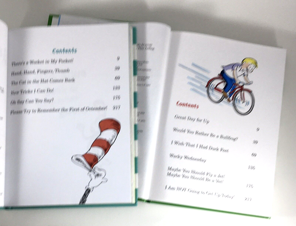 4pc Lot Dr Seuss Big Book of Beginner Books Hardcover HC Aqua Green ...