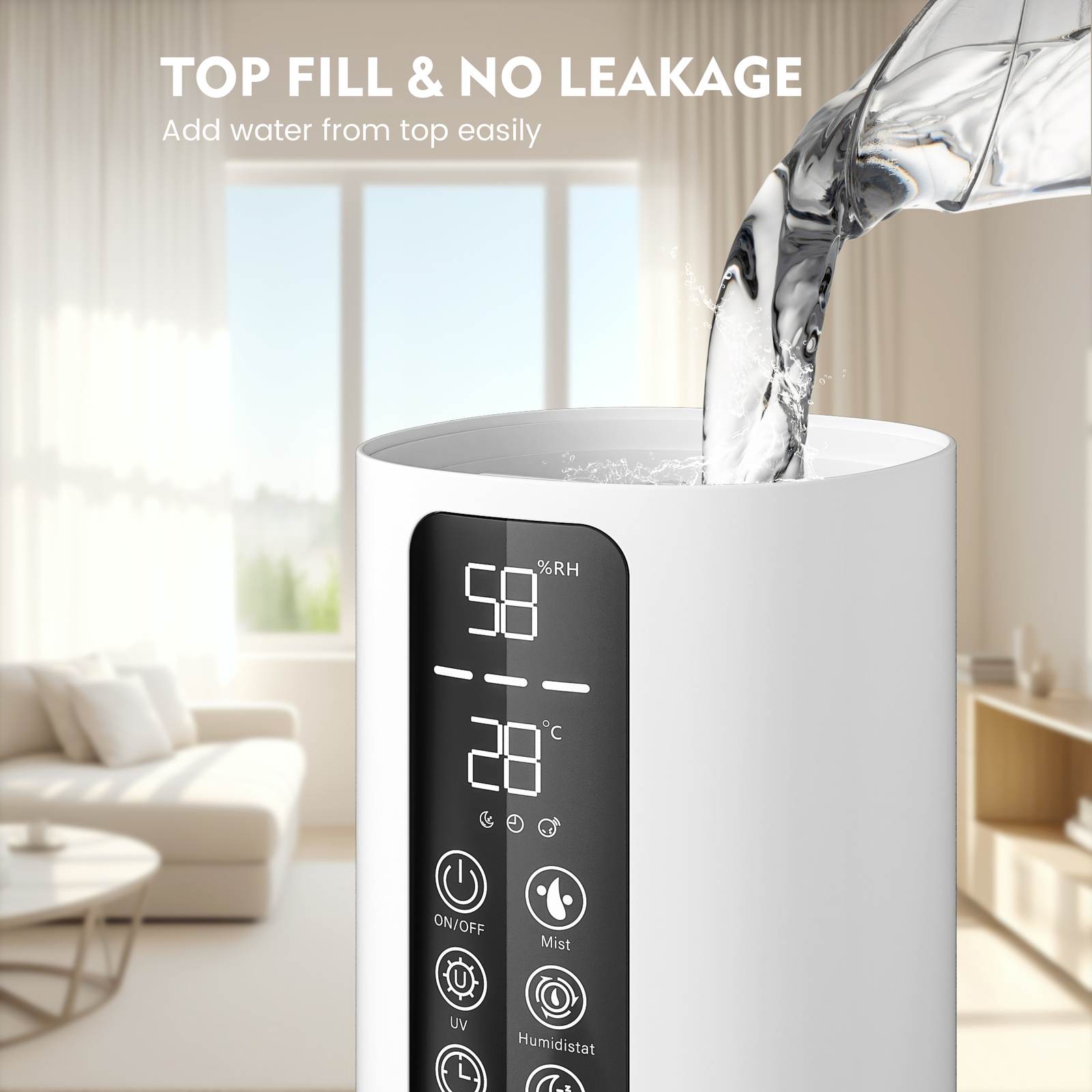 SEJOY 8L Cool Mist Ultrasonic Humidifier Essential Oil Large Room ...