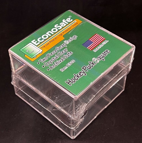2-PUCK ECONOSAFE SQUARE NHL HOCKEY PUCK HOLDER CASE MADE IN USA | eBay
