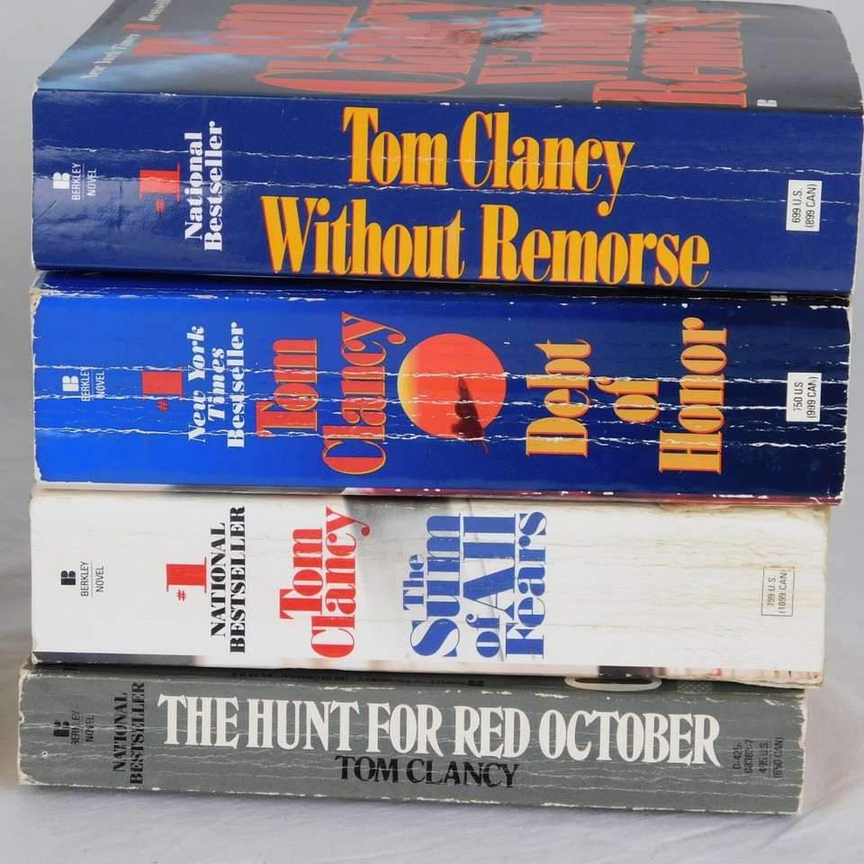 Lot of 5 Tom Clancy Jack Ryan John Clark Novels 4 PB 1 HCDJ Hunt for ...