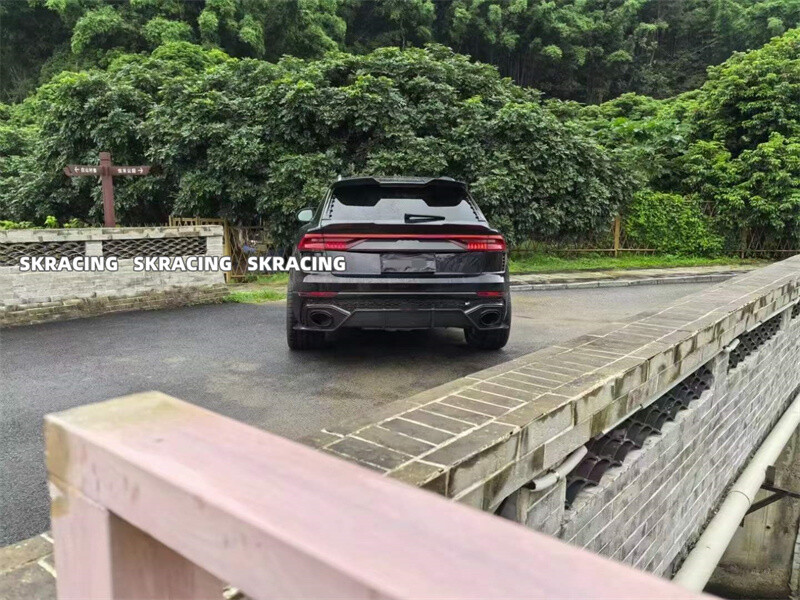 Dry Carbon Fiber Fits Audi RSQ8 2020-2024 Rear Bumper Diffuser Lip Body ...