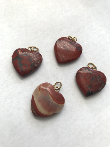 Heart Shaped Red Agate Heart Pendants-4 each Reds/Browns/Tans | eBay