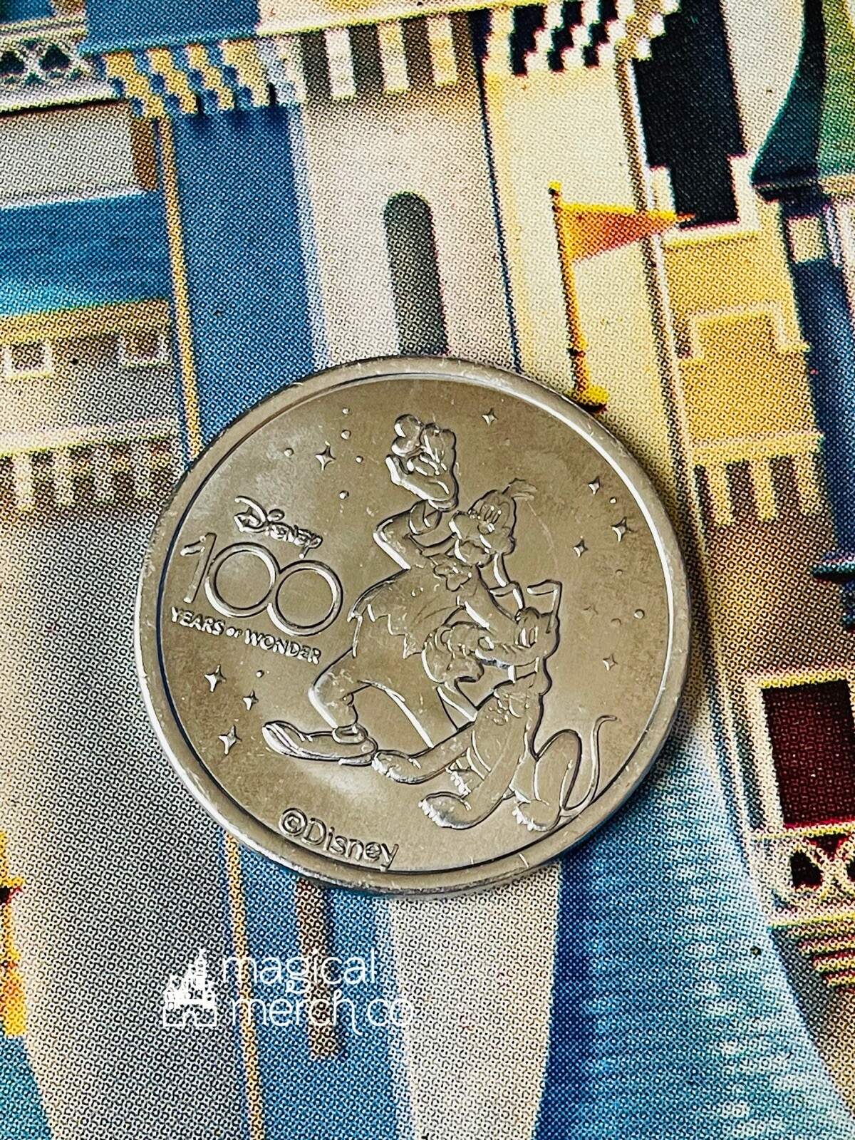 GOOFY & PLUTO Disney Disneyland 100 Years Of Wonder Silver Metal ...