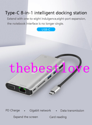 Free Ship Type-C USB-C Multifunctional Multi-function Docking Station ...