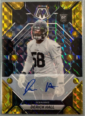 DERICK HALL 2023 Mosaic Rookie Autograph Choice Fusion Black Gold Auto ...