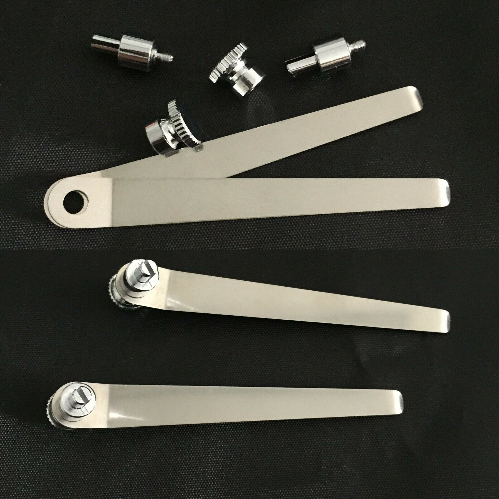 Pair Microscope Tablet Slides Clip Stage Presser Pressure Holder ...