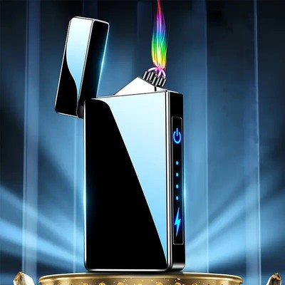 Windproof Dual Arc Flameless Plasma USB Rechargeable Electronic Digital ...