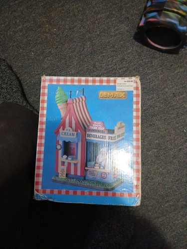 Lemax Summer Table Accent 2018 Hamburger And Ice Cream Stand #83366 NEW ...