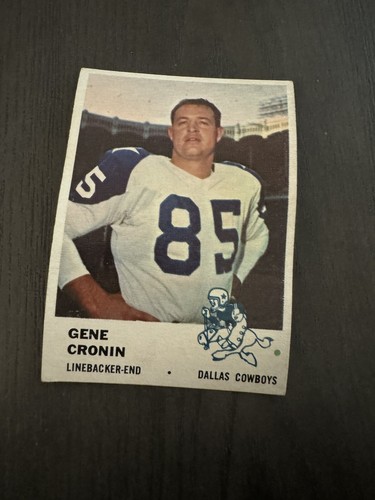1961 Fleer #47 GENE CRONIN Dallas Cowboys Football Card | eBay