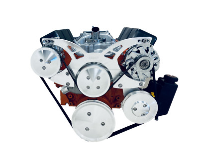 Small Block Chevy Serpentine Pulley Conversion Kit ALT PS A/C SBC 350 ...