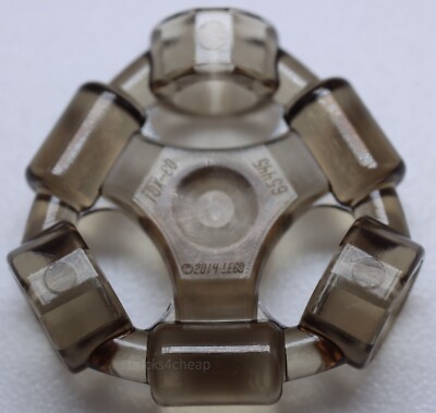 Lego 4x Trans Brown Old Trans-Black Minifig Weapon Holder Ring with 3 ...