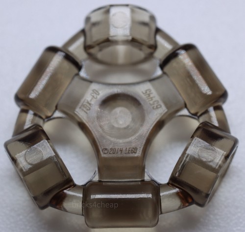 Lego 4x Trans Brown Old Trans-Black Minifig Weapon Holder Ring with 3 ...