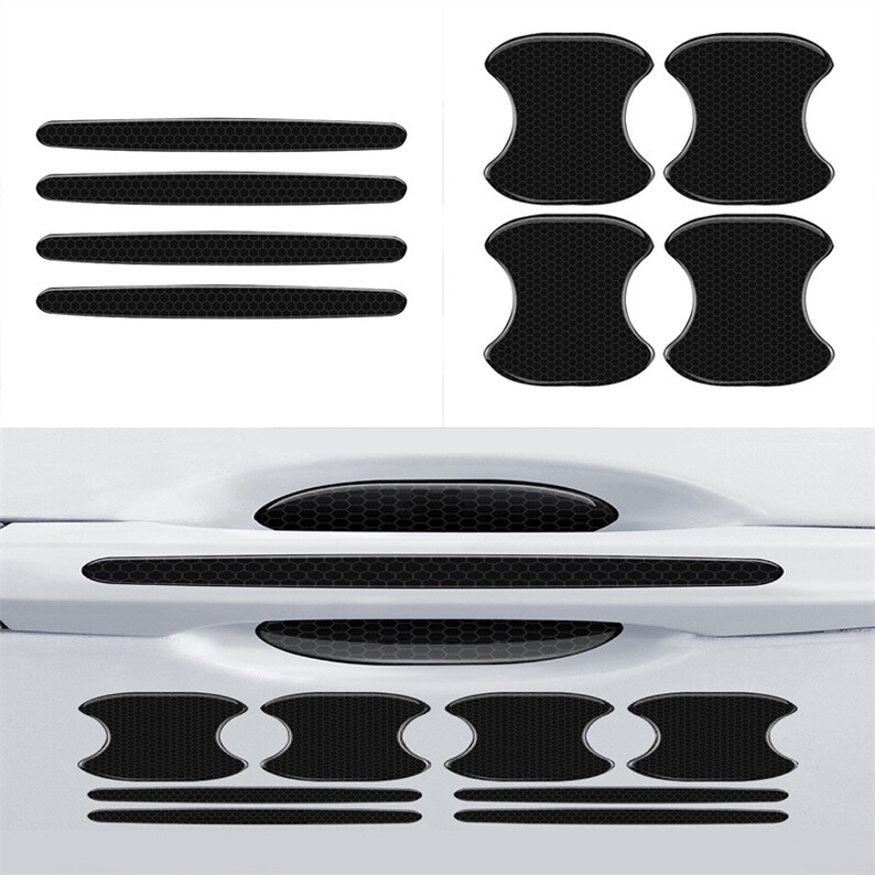8pcs Car Door Handle Bowl Sticker Protector Anti Scratch Cover ...