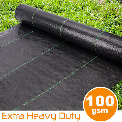 Heavy Duty Weed Control Fabric Membrane Landscape Ground Cover Garden ...