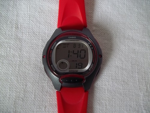Casio Illuminator Digital Day Date Alarm Chrono Backlight Red Band ...