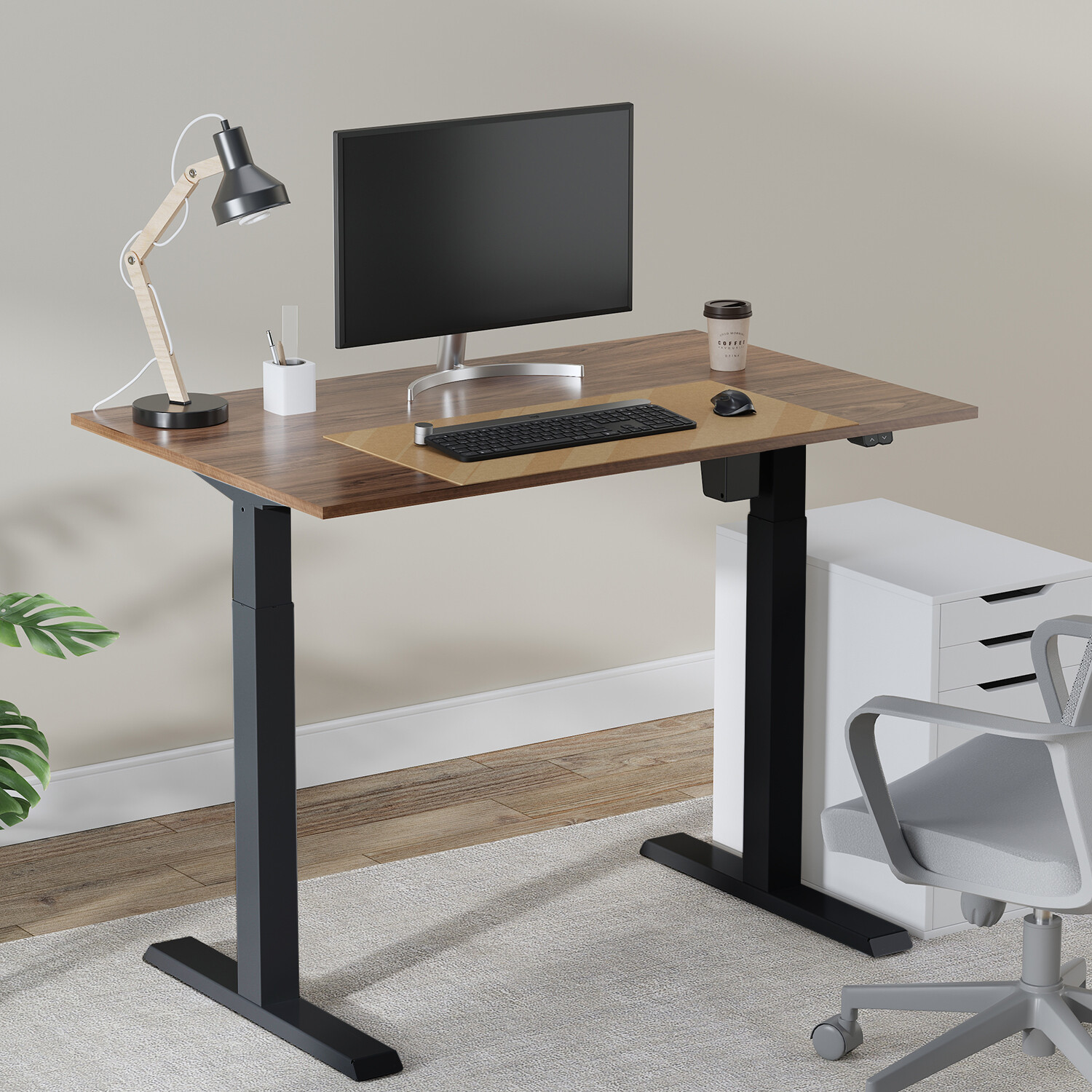 Electric Desk Frame Height Adjustable Sit Stand Work Station Low Noise ...