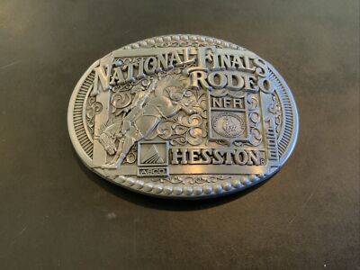 1998 Hesston National Finals Rodeo ADM Award Design Medals Belt Buckle ...