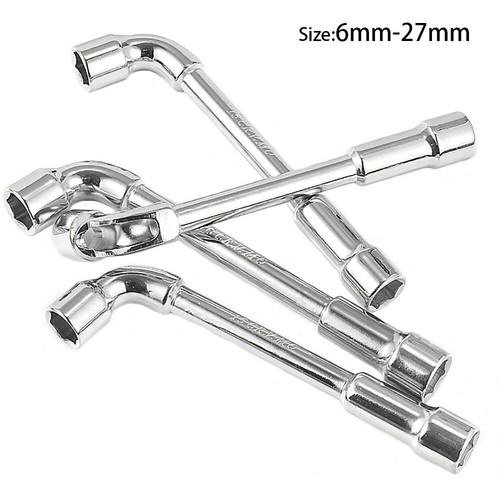 6mm-27mm Angled Head Socket Wrench L Shaped Double Ended Open Metric ...