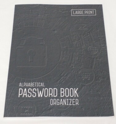 Alphabetical Password Book Large Keeper Internet Website Logbook Web ...