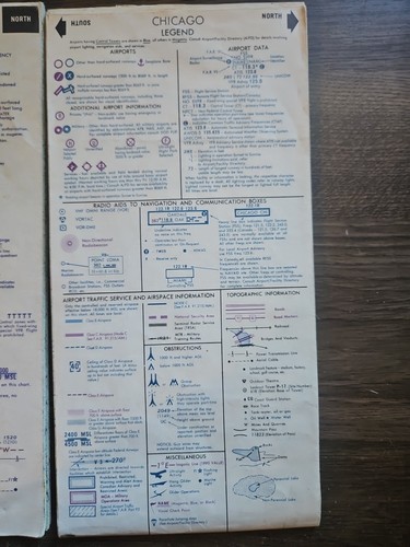 Vintage Sectional Aeronautical Charts CHICAGO 1972 & 1994 Maps | eBay