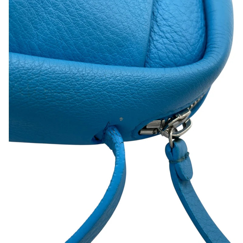 BALENCIAGA Everyday Camera Bag 489812 Leather Blue Shoulder Bag #OK4233 ...