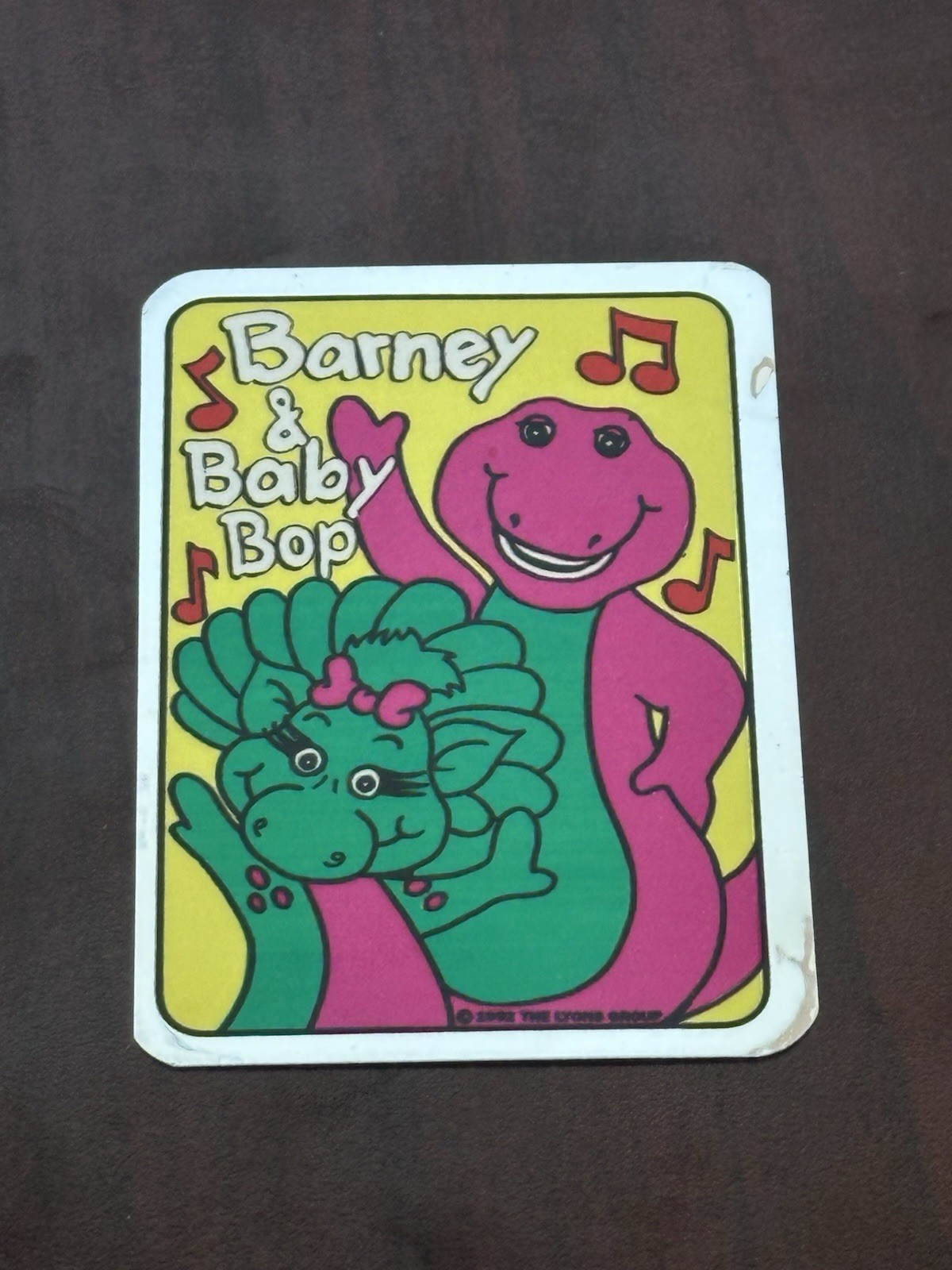 BARNEY Book Reading DINOSAUR 1992 Prism VENDING MACHINE STICKER | eBay