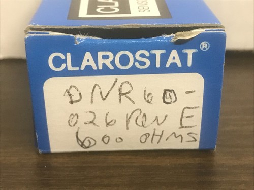 Honeywell Clarostat Potentiometer DNR60-026 Rev E 600 ohm ohms NOS New ...