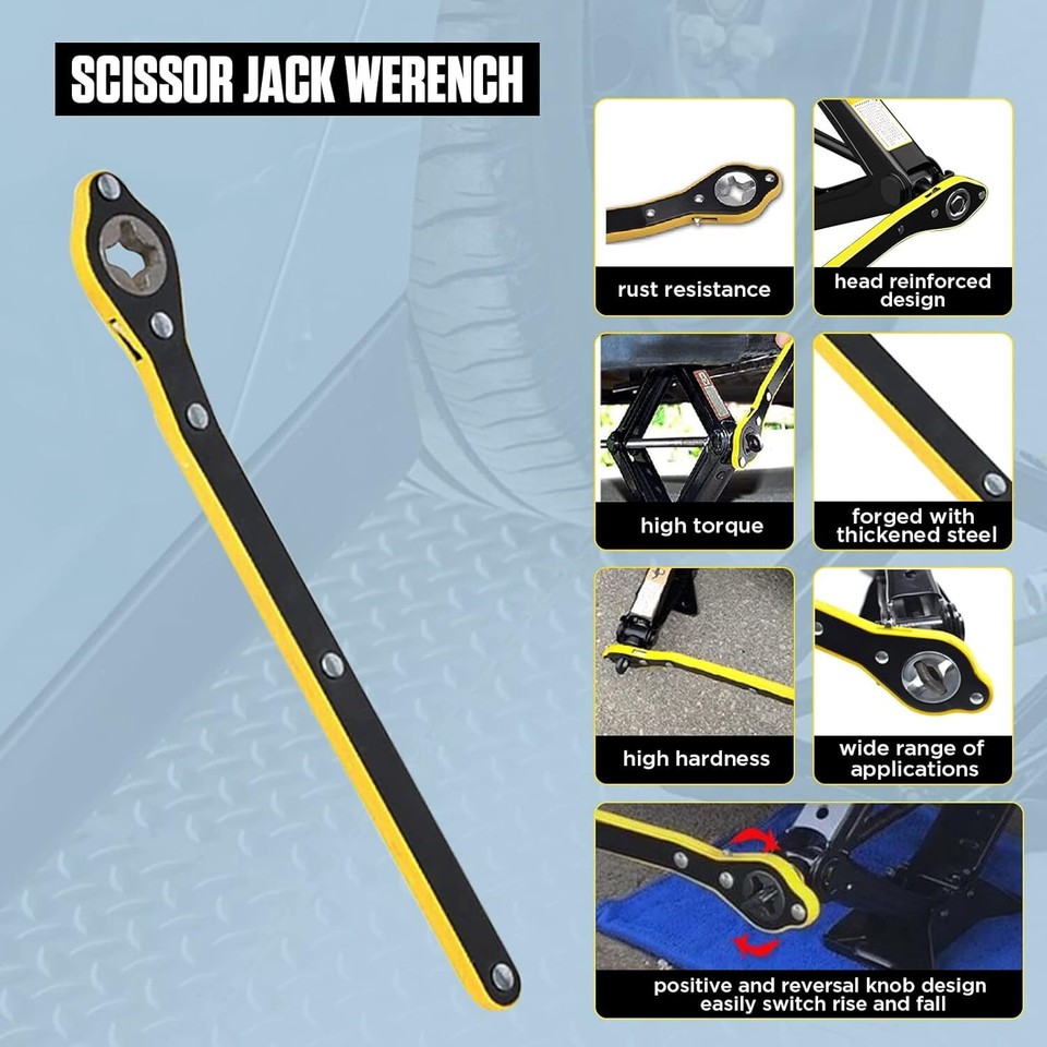 Auto Labor-Saving Jack Ratchet Wrench for Scissor Jack Lift Speed ...