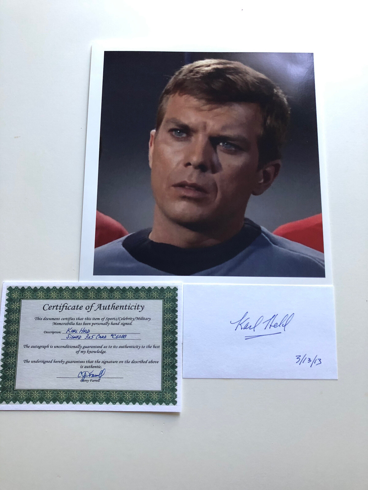 Karl Held -Star Trek Actor- Rare Signed Autograph And Photo With COA | eBay