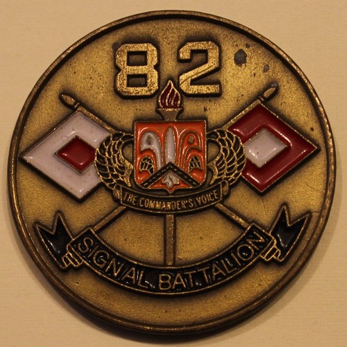 82nd Airborne Division Signal BN engraved: Sgt Nelson Army Challenge ...