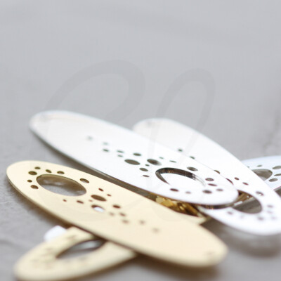 Solid Brass Oval Charm - 54x15mm (4606C) | eBay