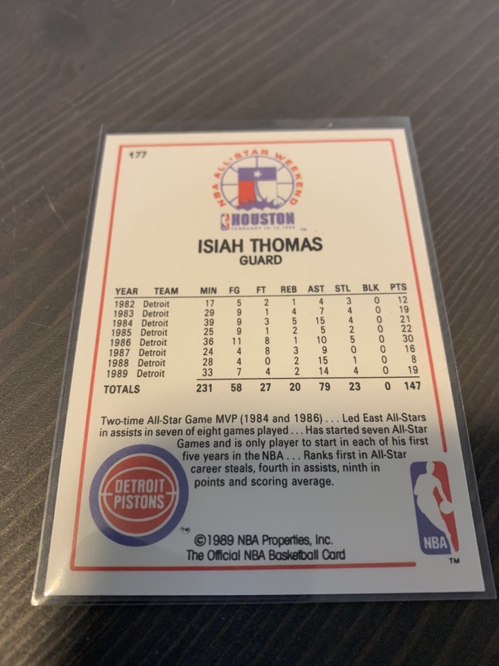 1989-90 Hoops Isiah Thomas All Star#177 Detroit Pistons | eBay