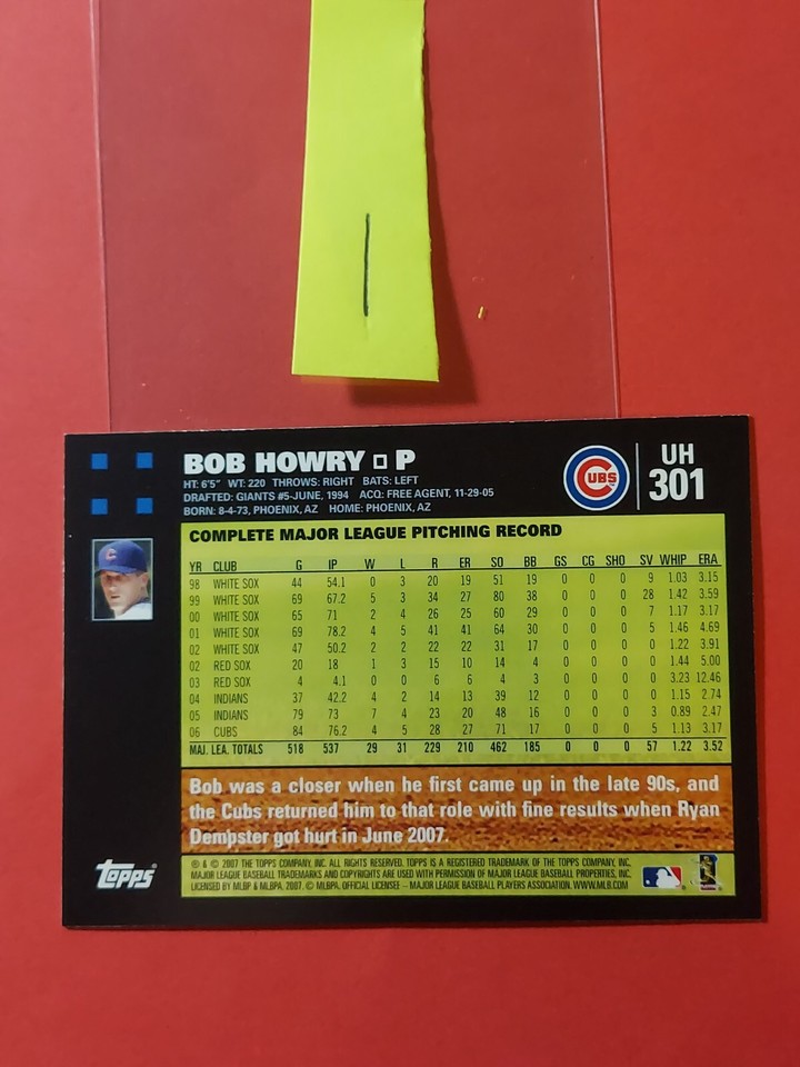 2007 Topps Update #301 Bob Howry, cd1 | eBay