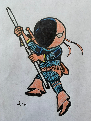 DEATHSTROKE (2014) (aka SLADE) - original art - ink & pencil - 8.5x11 ...