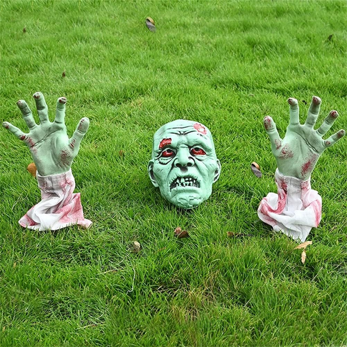 Halloween Zombie Lawn Stakes Decorations - 3 Pack Outdoor Props | eBay