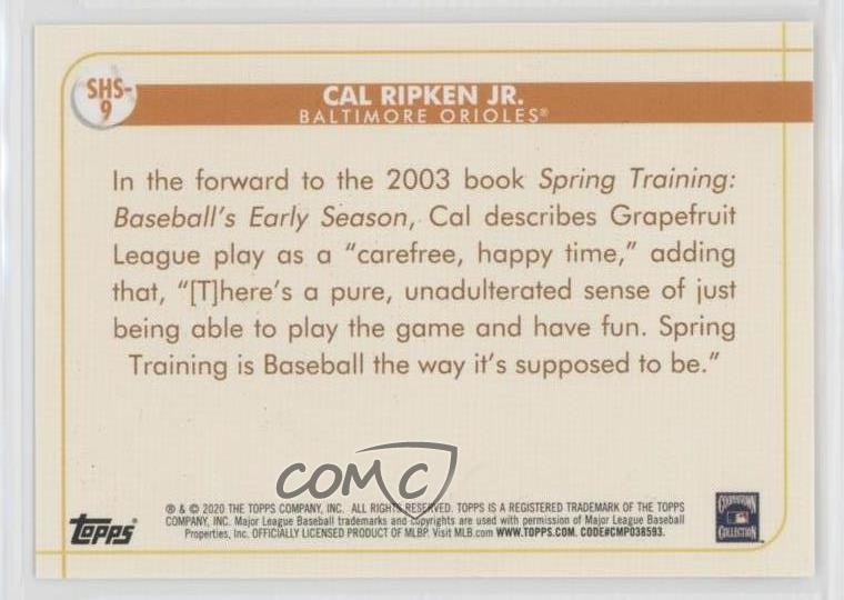 2020 Topps Opening Day Spring has Sprung Cal Ripken Jr #SHS-9 HOF 04n9 ...