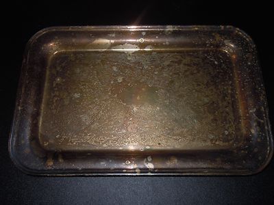 KS Inc. Keystoneware Silverplated Etched Scroll Tray 14" x 9" | eBay