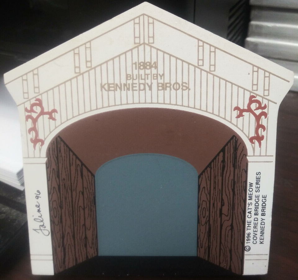 CATS MEOW KENNEDY BRIDGE COVERED BRIDGE SERIES (Signed 1996, Retired ...