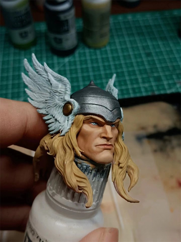 1/12 Painted Retro Thor Odinson Head Carved Fit For 6'' ML Action ...