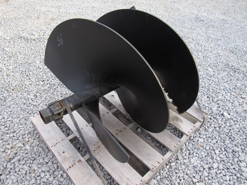Lowe Skid Steer Tree Auger Bit 36" Diameter 2 9/16'' Round Shaft Collar ...