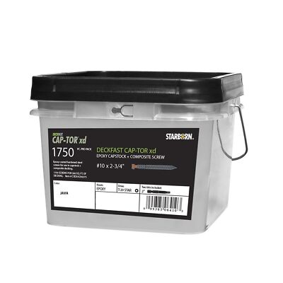 Deckfast Cap-Tor xd 10 x 2-3/4" - Epoxy Coated - 73 Java Composite Deck ...