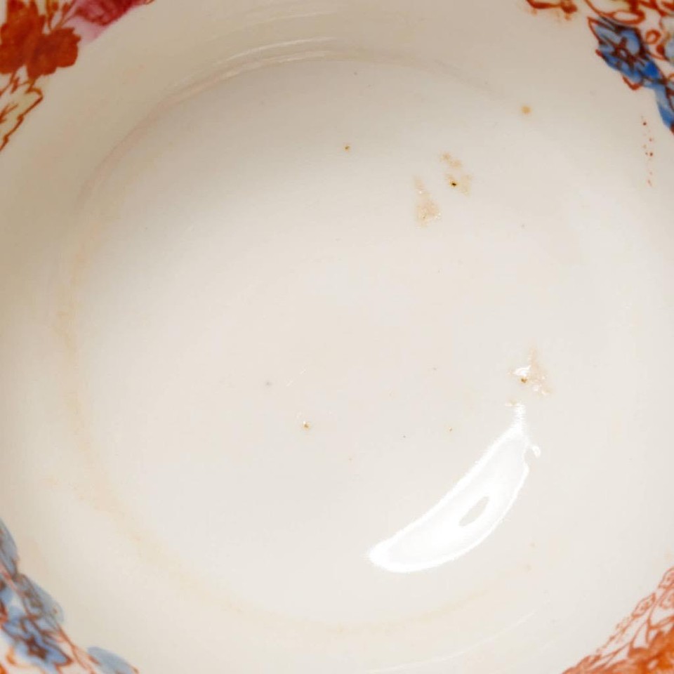 English Chinoiserie Polychrome Transferware Teacup Saucer Bread Plate 4 ...