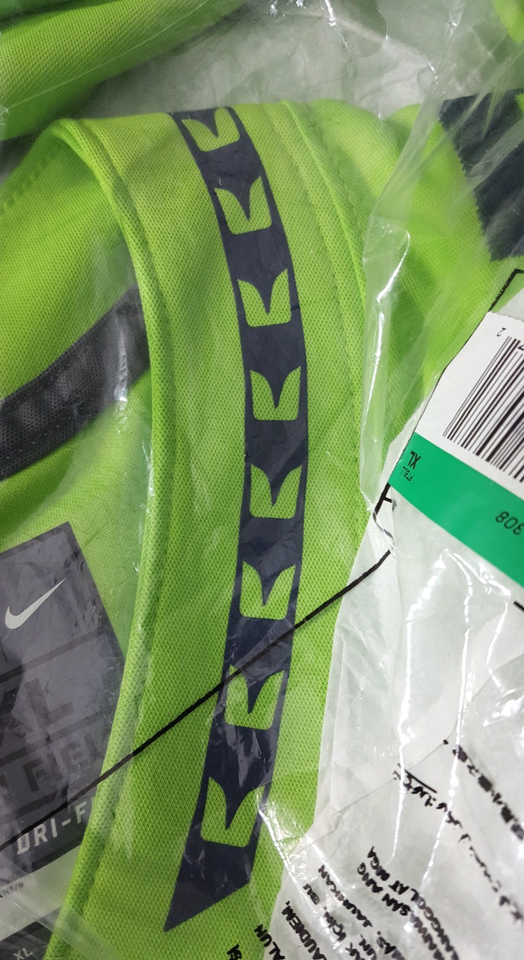 'COLOR RUSH COMBO' Russell Wilson Seahawks Vapor Lmtd jrsy men's sz XL ...