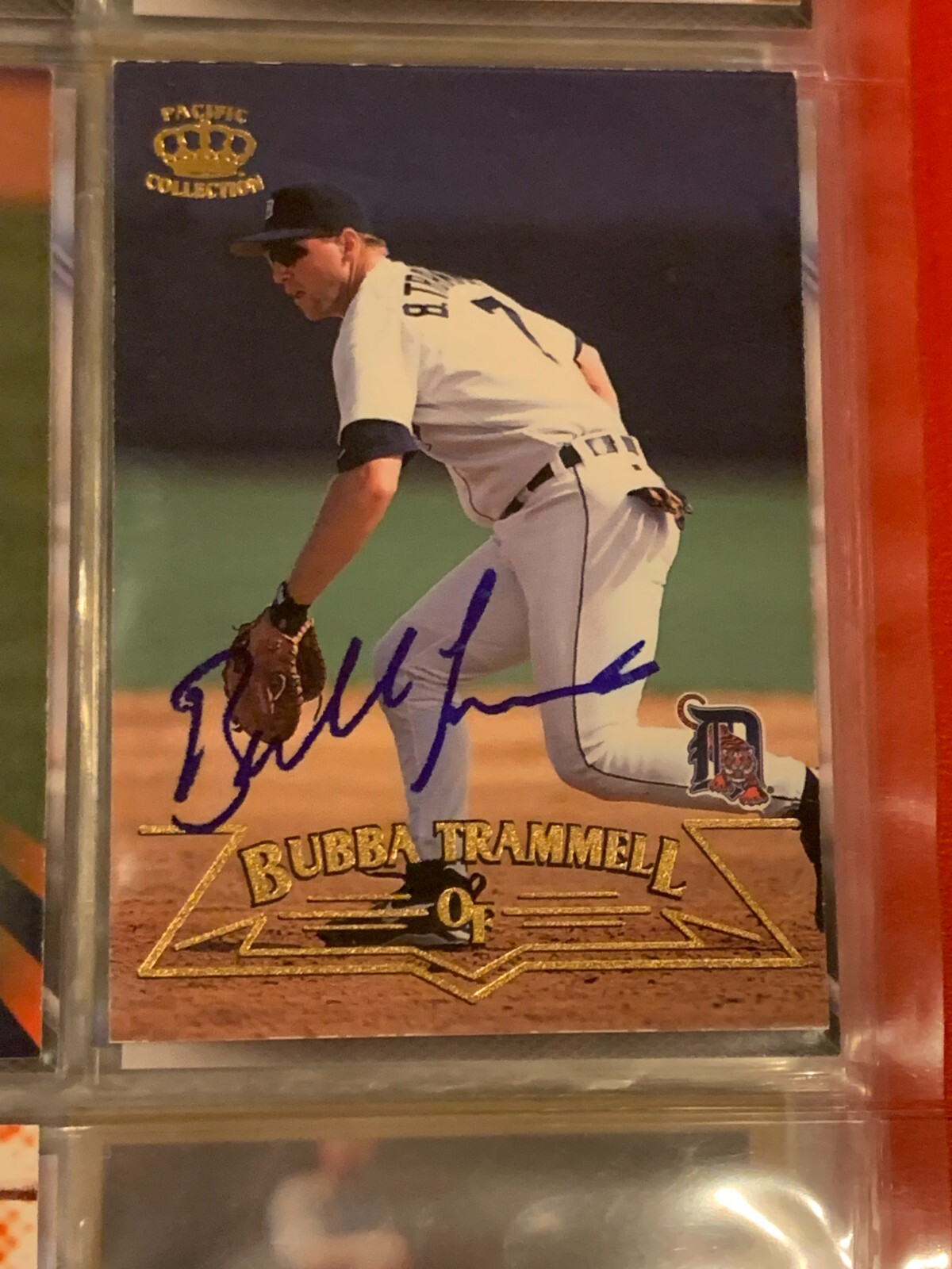 BUBBA TRAMMELL AUTOGRAPHED SIGNED 1998 PACIFIC COLLECTION CARD TIGERS ...
